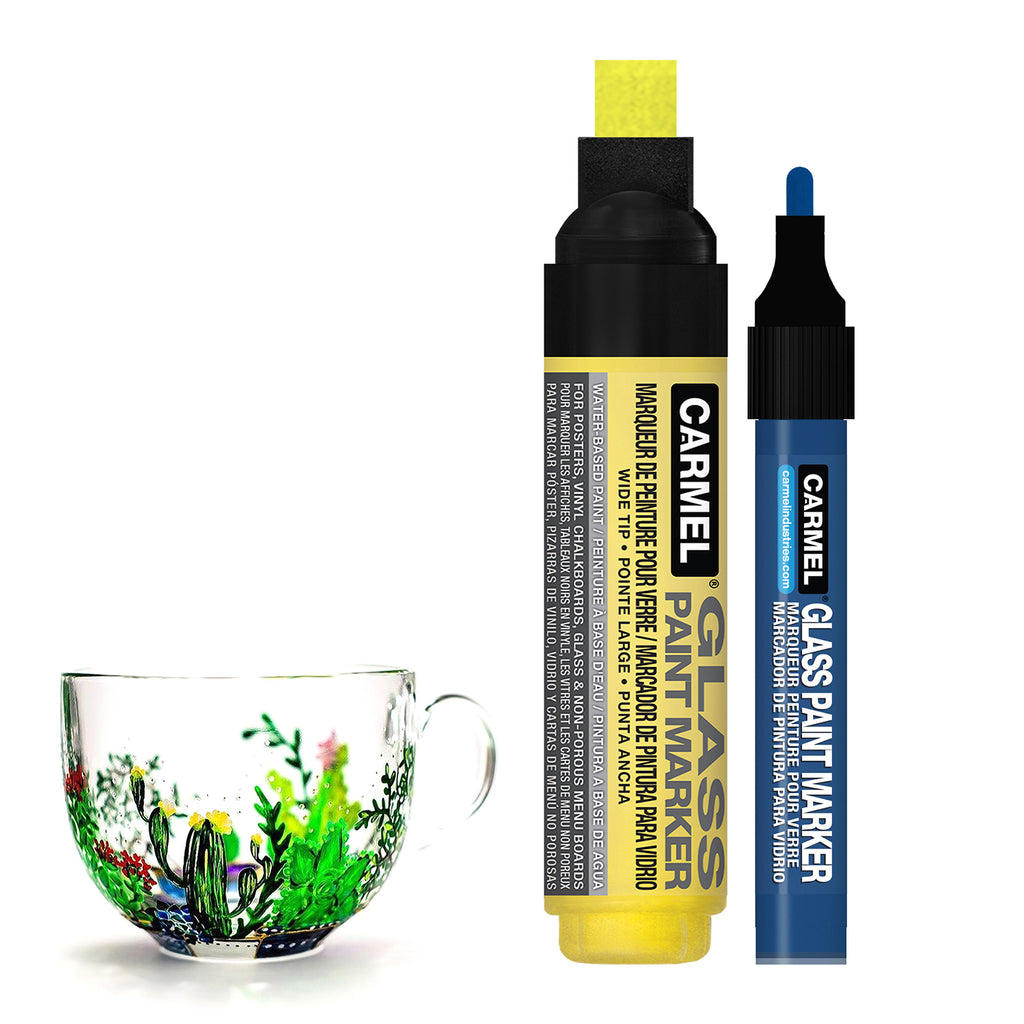 Glass Paint Marker - Wet/Damp Erase Removable Window Marker | Carmel